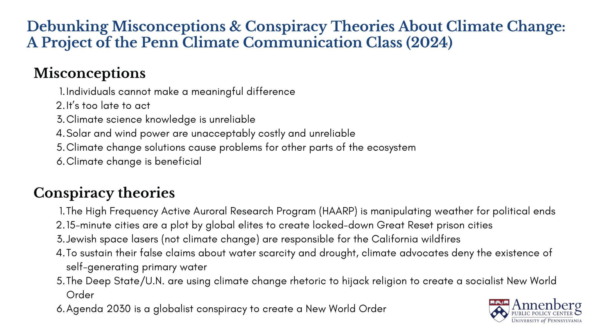 Climate Communication at the Annenberg Public Policy Center | The ...